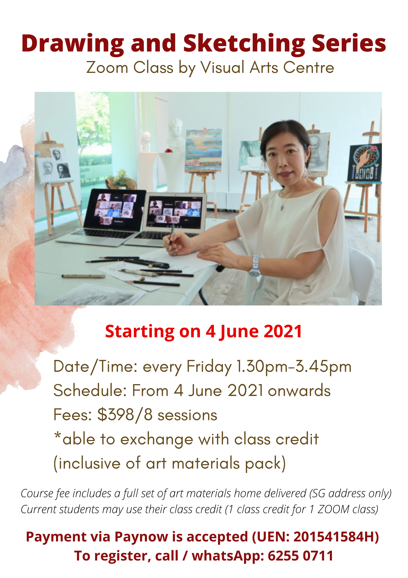 Drawing and Sketching course Singapore 24 sessions - Visual Arts Centre