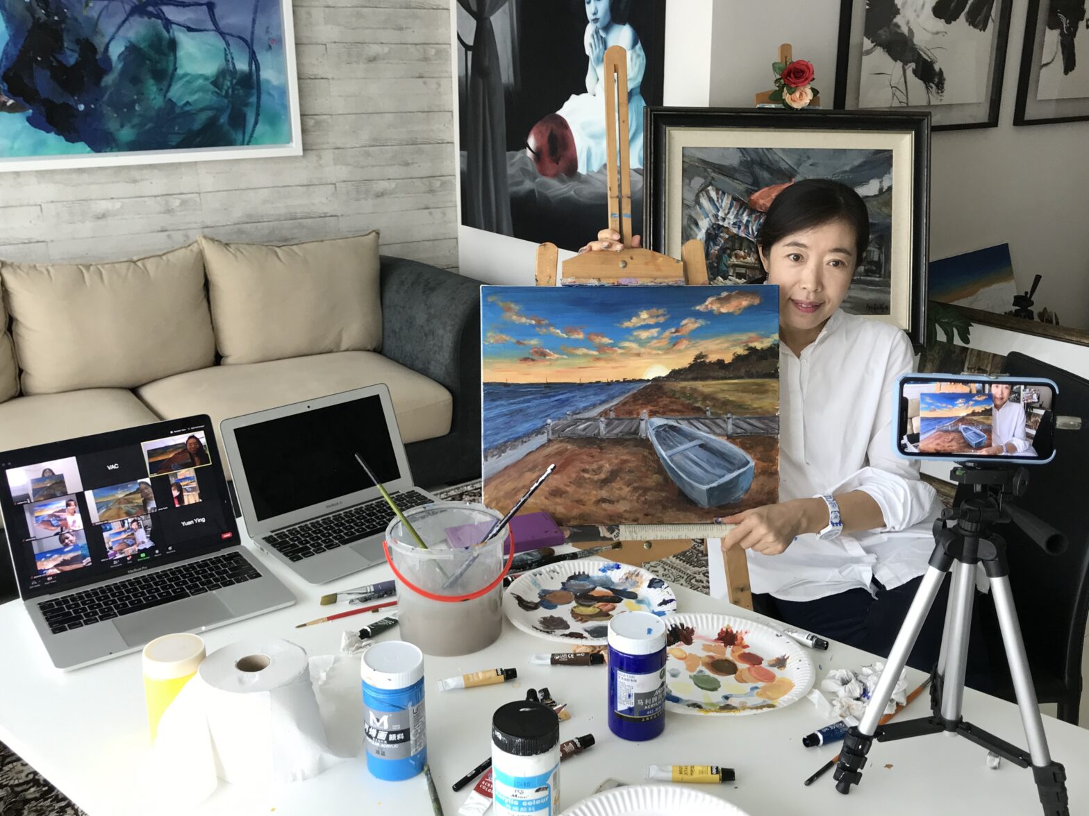 Virtual Zoom Art Jamming for fun amongst friends, family and colleagues!