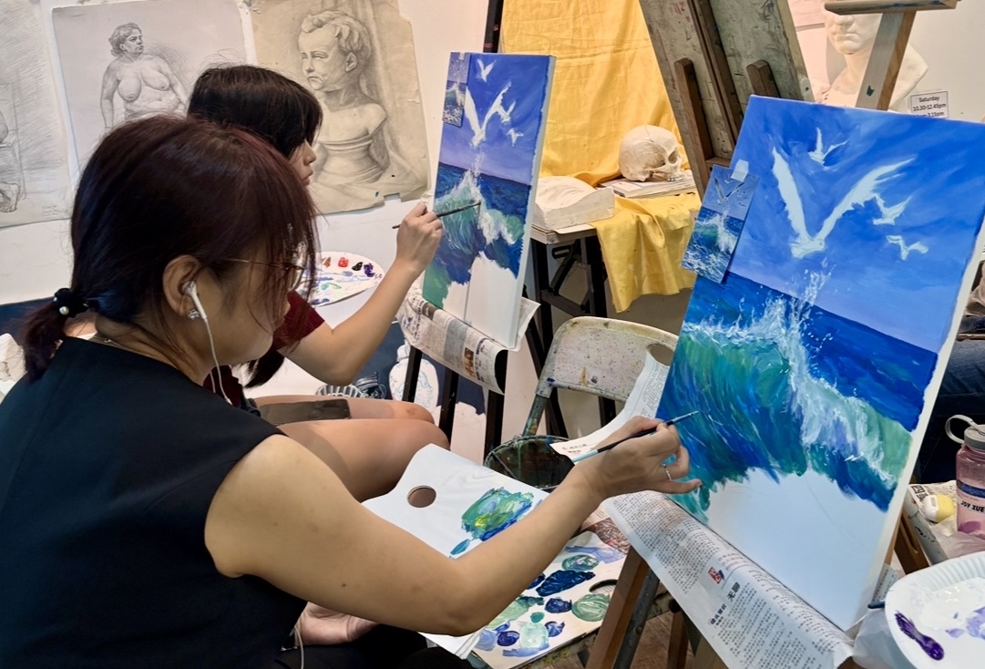 Creative Acrylic Painting 丙烯画 Art Course | Art Class | Art Lesson at ...
