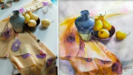 Professional Watercolour Painting at Visual Arts Centre Singapore