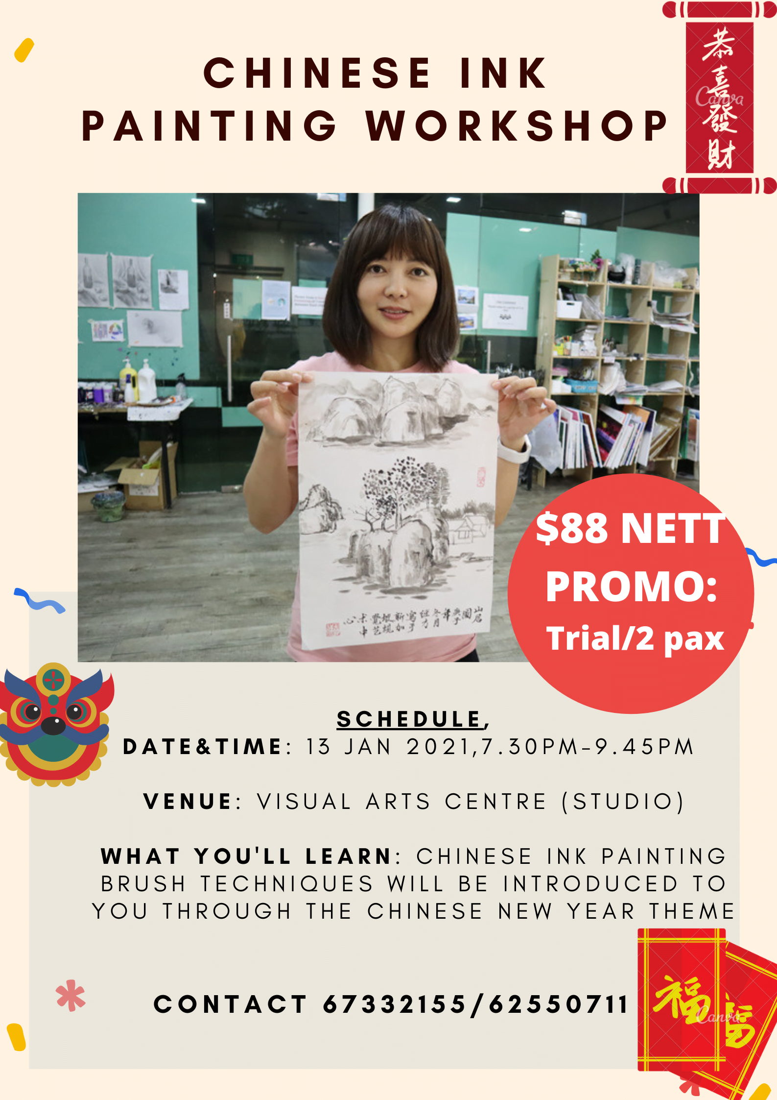 Chinese Ink Painting and Calligraphy workshop Singapore
