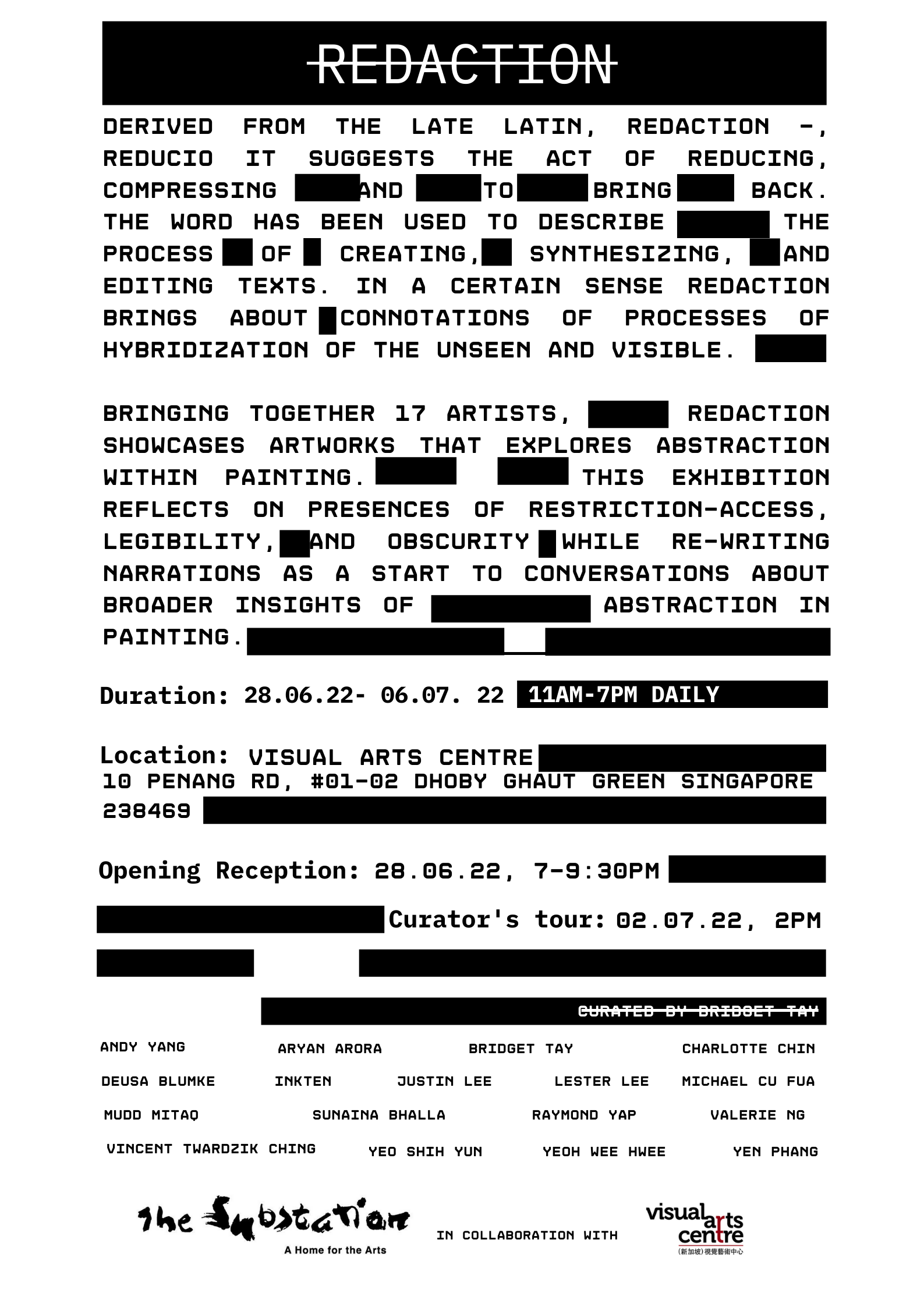 REDACTION - Visual Arts Centre