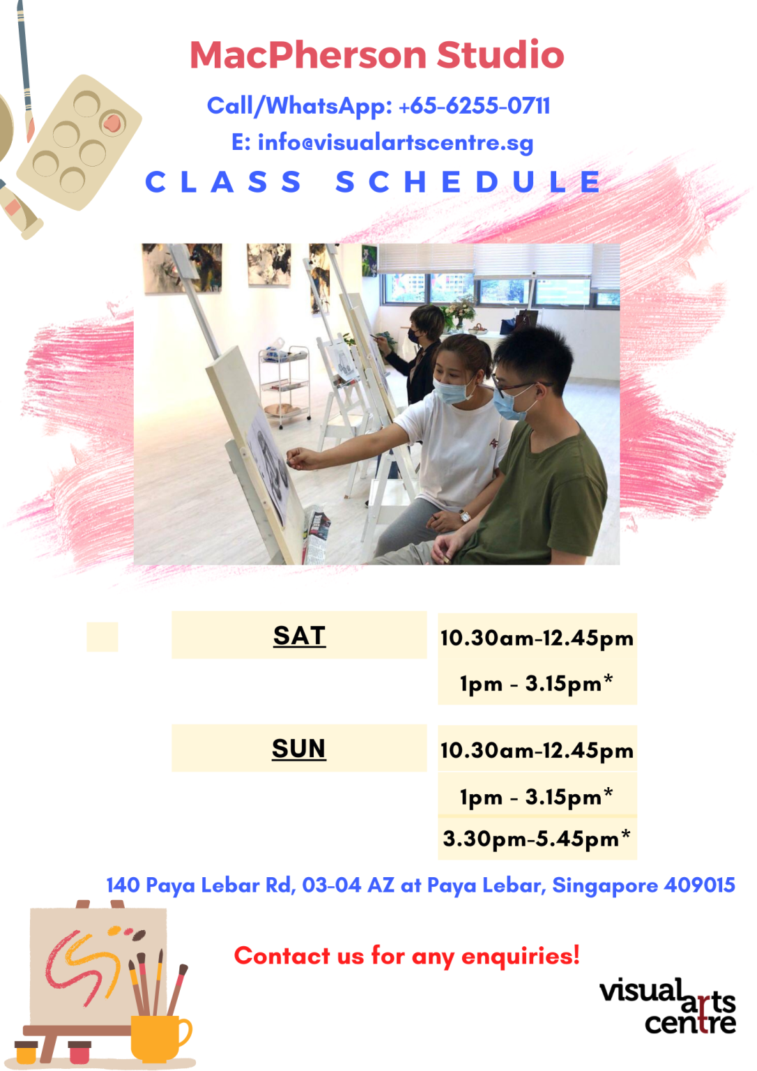 Art Immersion 24 sessions - Drawing, Acrylic, Watercolour Painting