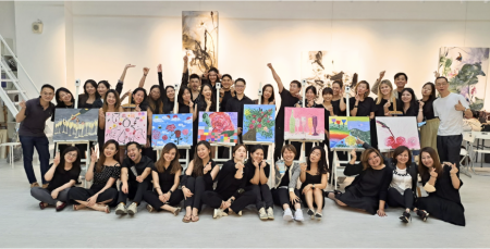 Singapore National Day team bonding art jamming & workshop