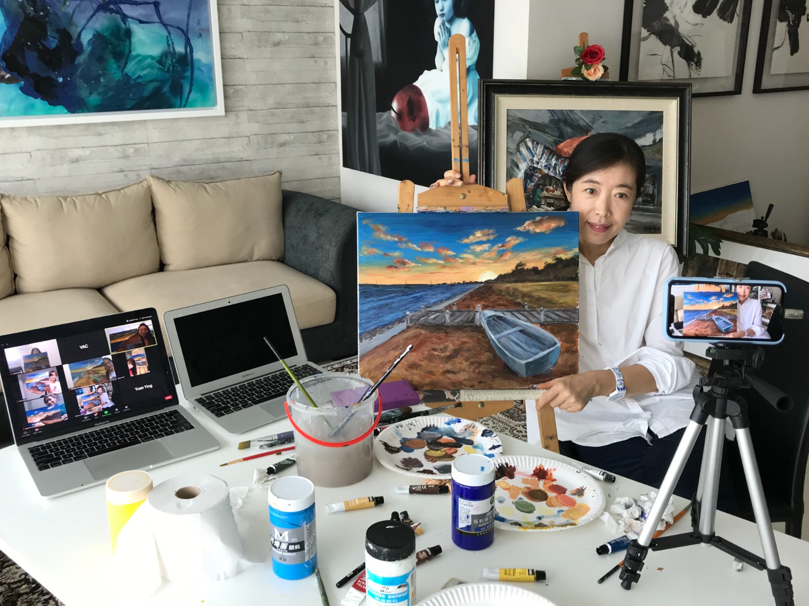 Art Courses on ZOOM Live now